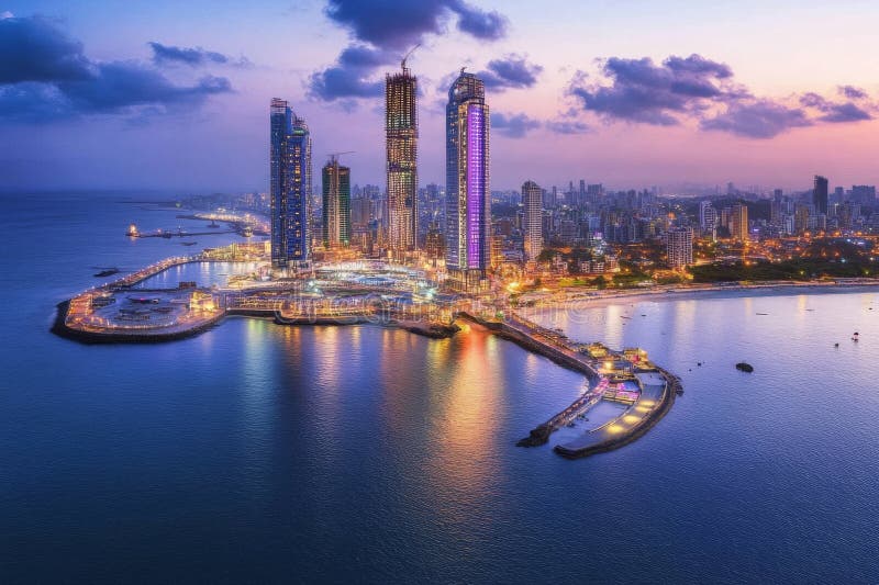 At Dusk, the Cityscape Transforms into a Dazzling Display of ...