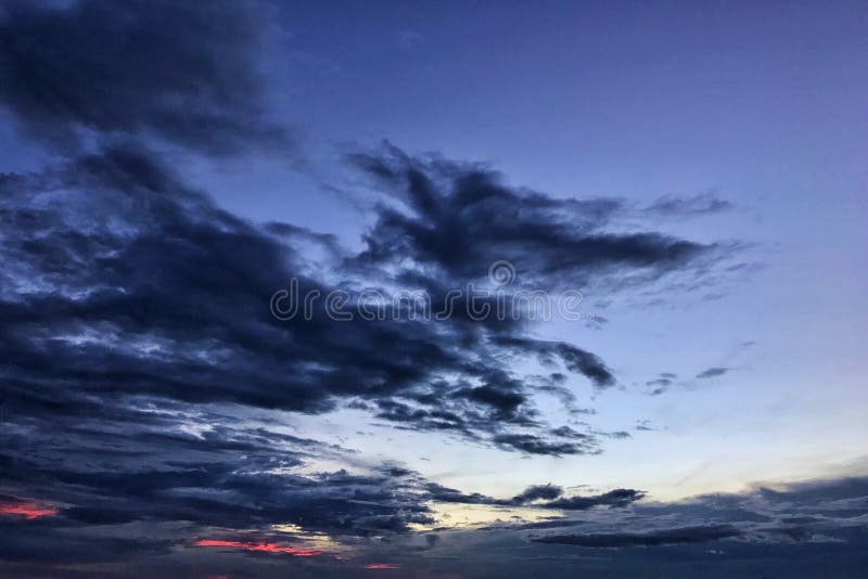Dusk cloud sky stock image. Image of bright, overcast - 95747441