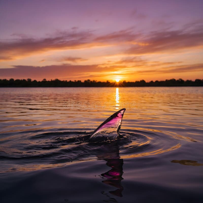Dusk Delight: Tequila Splitfin Soaring in a Vibrant Aquatic Environment ...