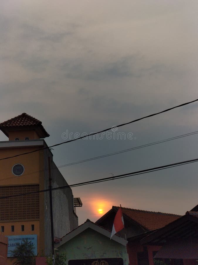 Dusk at the End of the Day with a Gloomy Sky Stock Photo - Image of ...