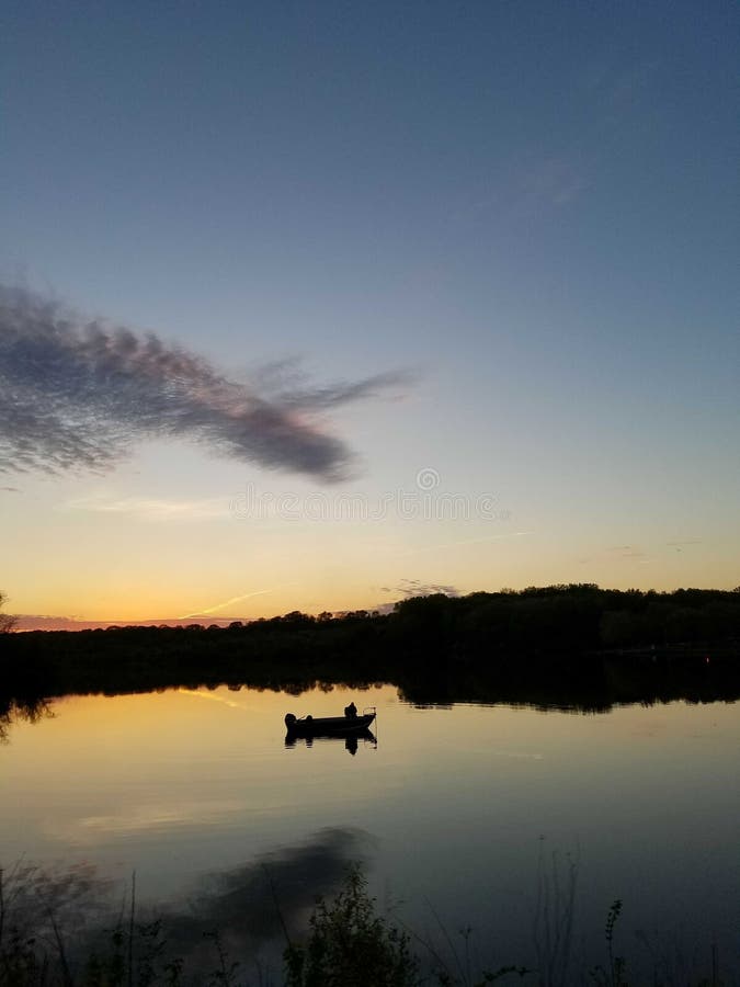 Dusk fishing stock photo. Image of sunset, dusk, fishing - 95978956