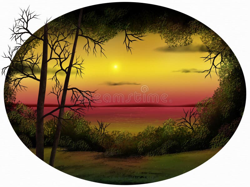 Dusk Horizon - Digital Painting Stock Illustration - Illustration of ... Dusk Horizon - Digital Painting Stock Illustration - Illustration of ...