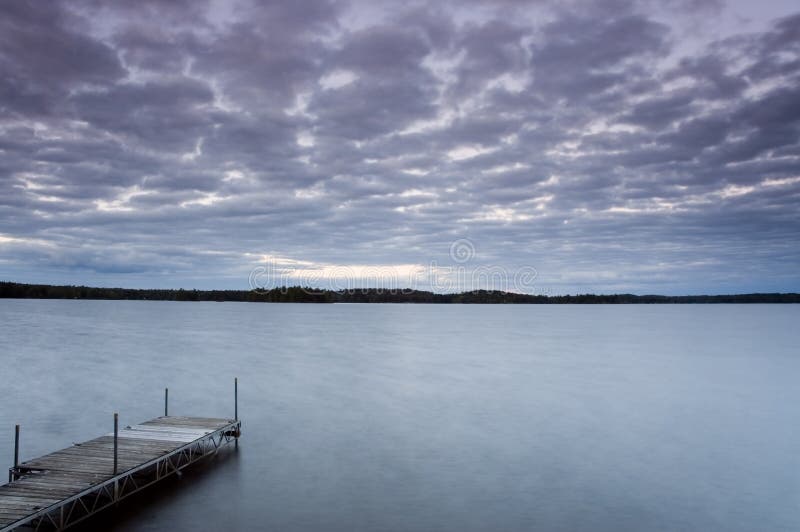 Dusk lake stock photo. Image of summer, plymouth, artificial - 71354