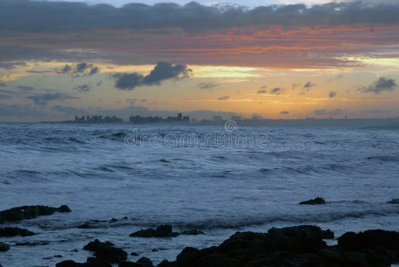 Dusk landscape beach stock image. Image of sand, sunset - 7774157