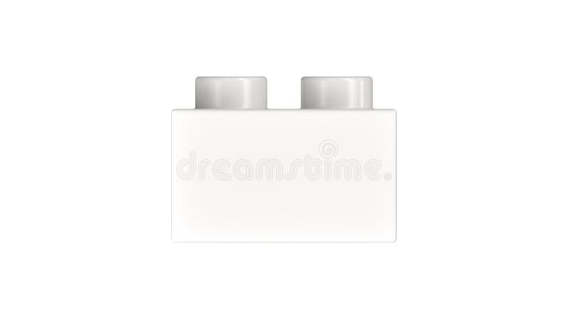 Dusk Lego Block Isolated on a White Background. Stock Illustration ...