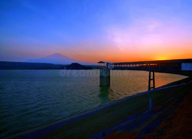 Dusk at setu patok stock image. Image of light, patok - 138761393