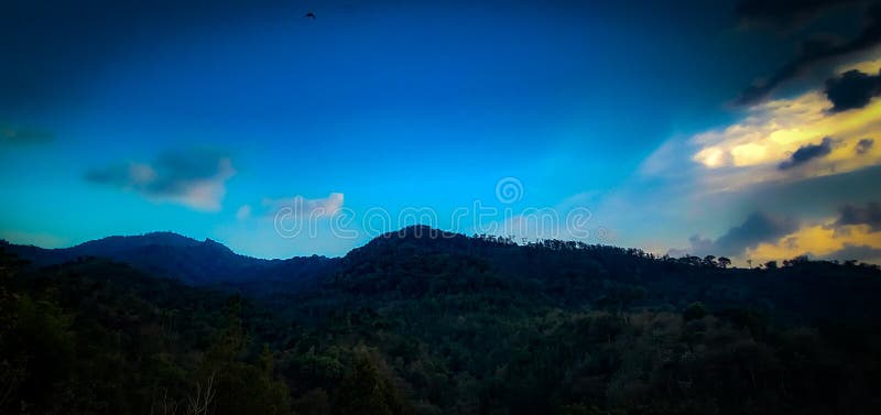 Dusk in the Mountains of Madiun, East Java, Indonesia Stock Photo ...