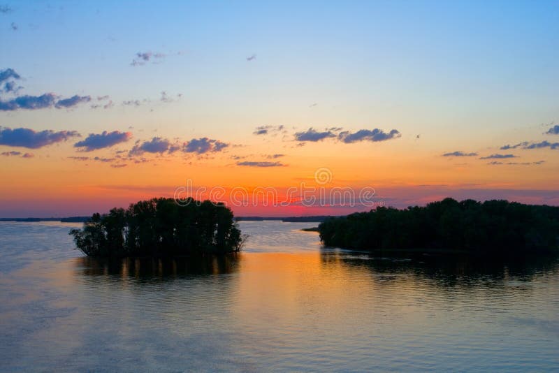 Dusk on river stock image. Image of heaven, dusk, golden - 19548221