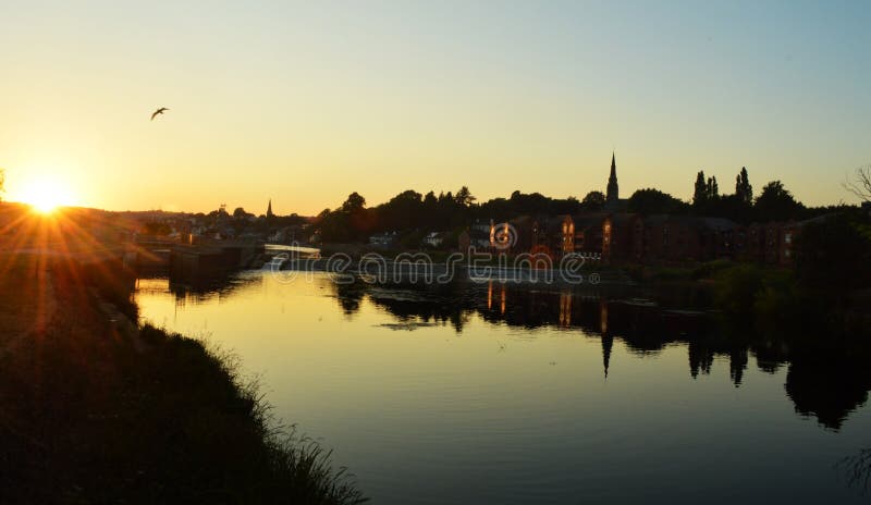 Sunset on quay stock image. Image of canal, dusk, devonshire - 126783503