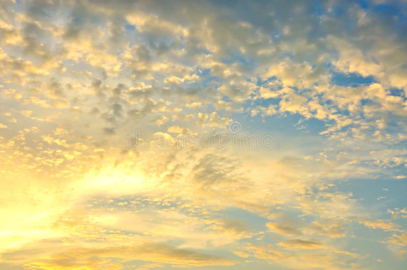 Dusk Sky, Beautiful Cloudscape Stock Photo - Image of postcard ...