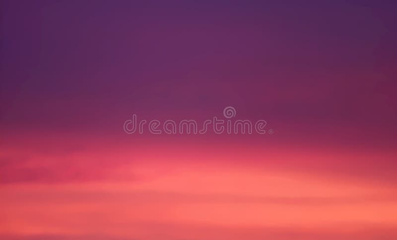 Dusk Sky with Gradient Pastel Orange and Purple Sunset Afterglow Stock ...