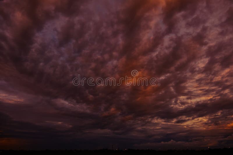 Dusk Sky Sun Setting Nature Panorama Background Stock Photo - Image of ...