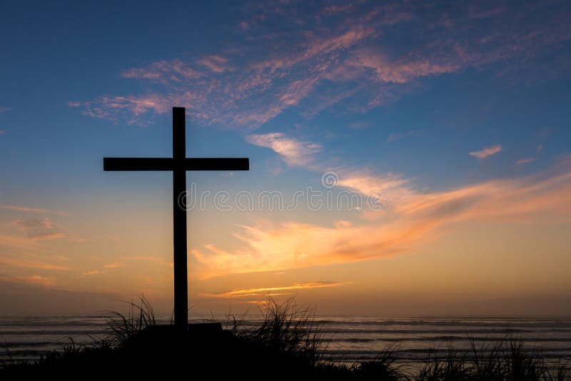 Dusk Sunset Salvation Cross Stock Image - Image of holy, jesus: 98282807