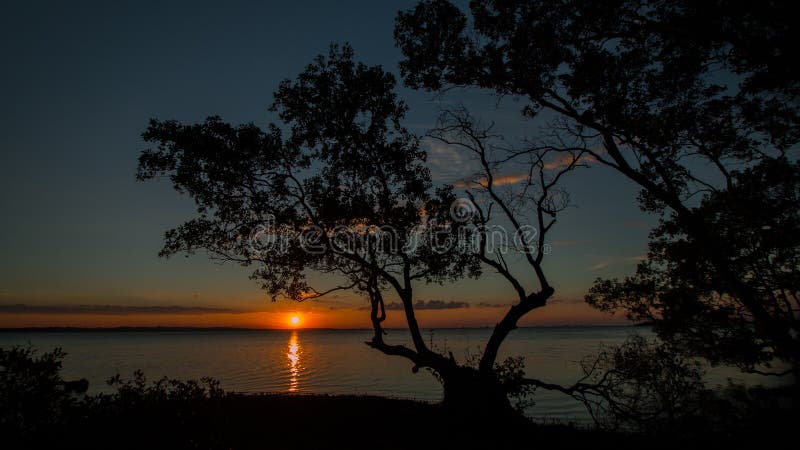 Dusk Sunset stock photo. Image of morning, sunlight, wellingtonpoint ...