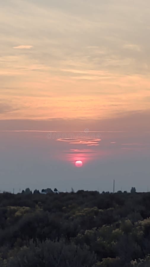 Dusk Time in Christmas Valley Stock Photo - Image of cloudscape ...