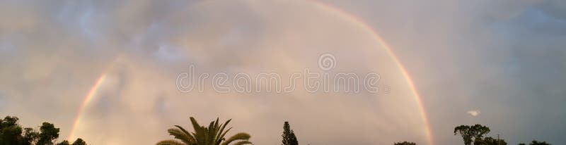 Dusk time rainbow stock image. Image of rainbow, time - 170237163