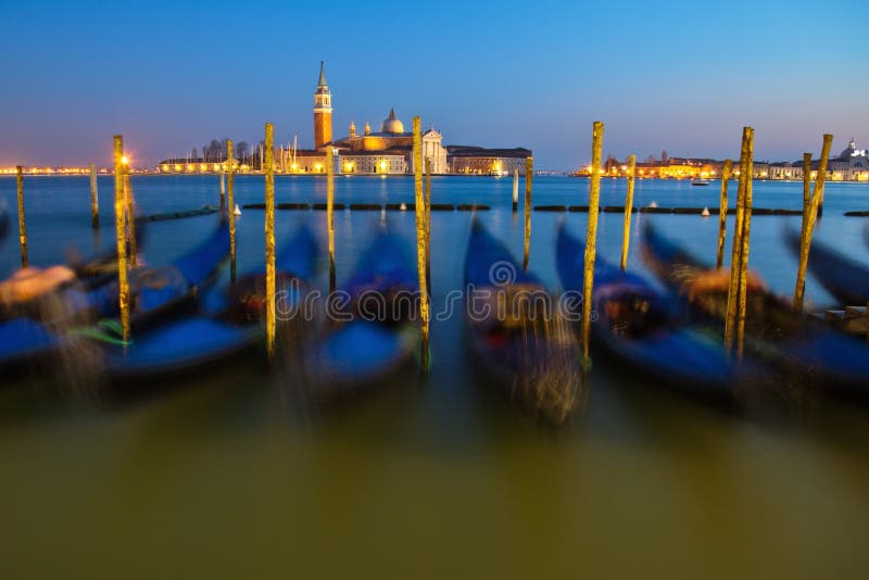At dusk in Venice stock photo. Image of campanile, canal - 29220694