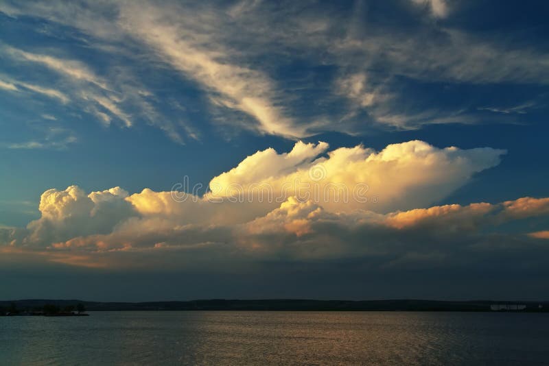 Dusk view on sunset stock photo. Image of summer, sunset - 4940742