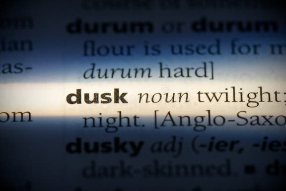 Dusk stock image. Image of reference, page, definition - 161578515