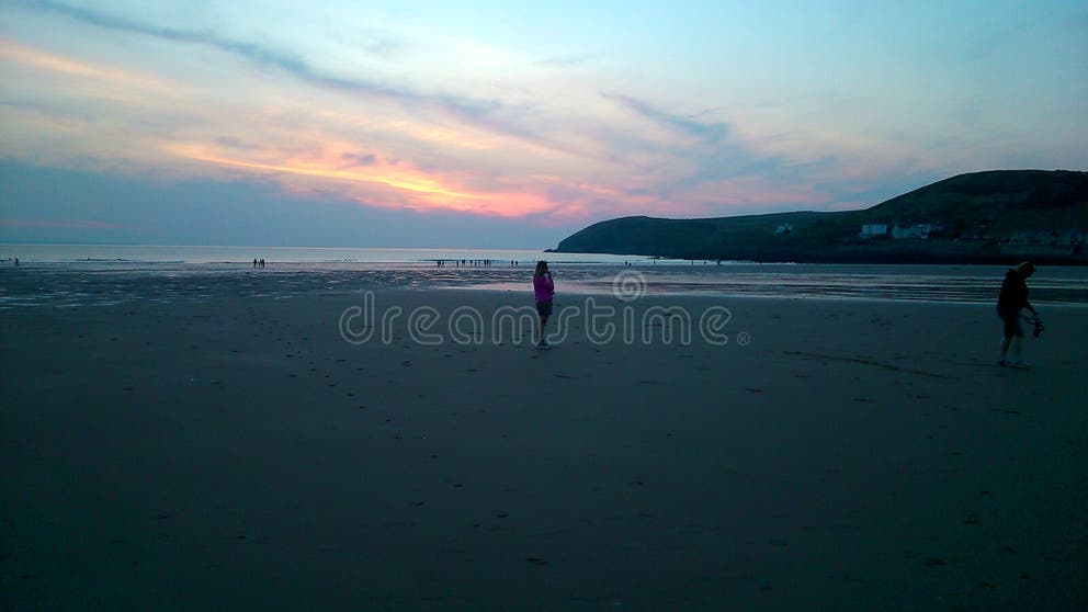 Dusky Beach stock photo. Image of beach, croyde, july - 43405666