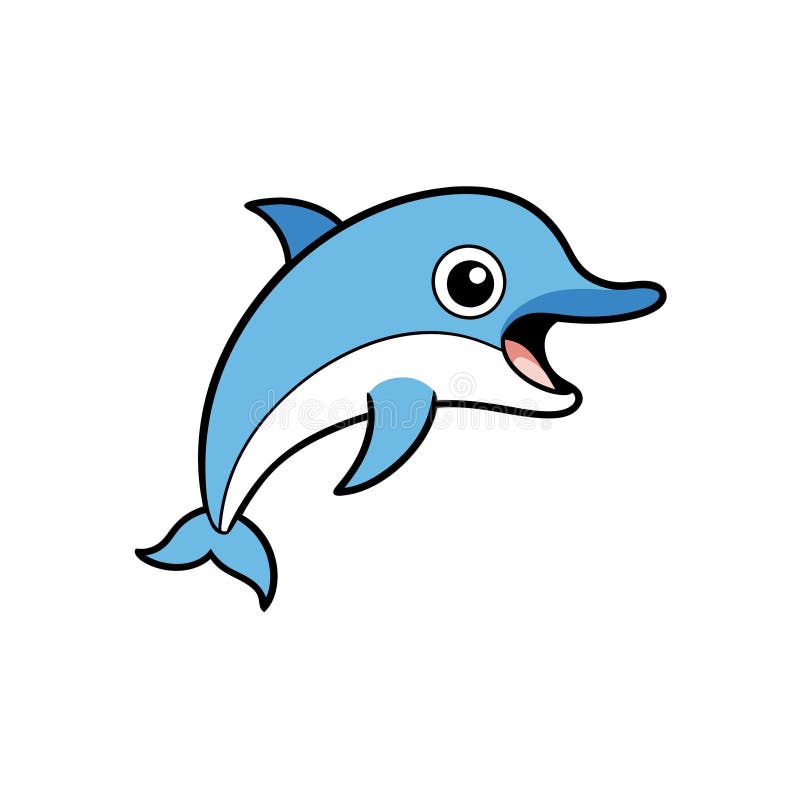 Dusky Dolphin Fish Screams Icon Vector Stock Vector - Illustration of ...