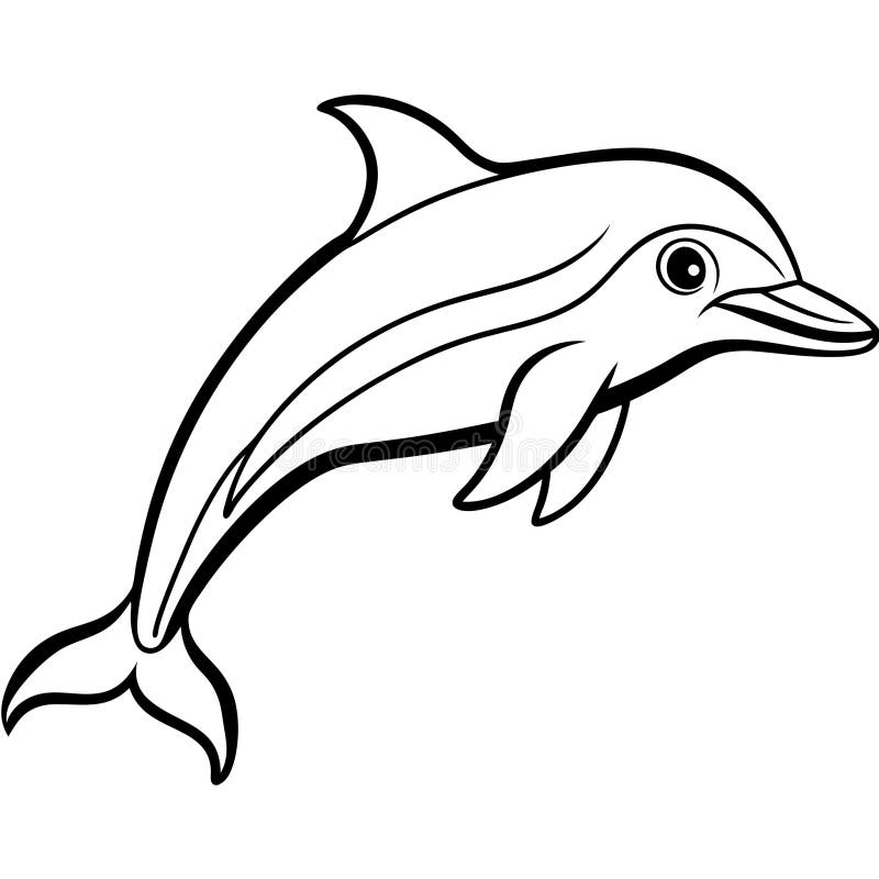 Dusky Dolphin Fish Stands Icon Vector Stock Vector - Illustration of ...