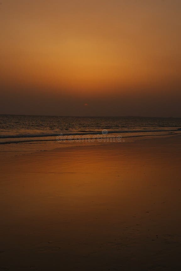 Dusky gold beach sunset stock photo. Image of twilight - 5529058