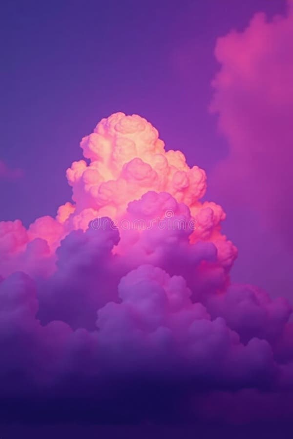 Dusky Purple Clouds, Dramatic Light, Swirling Texture, Magical, Evening ...