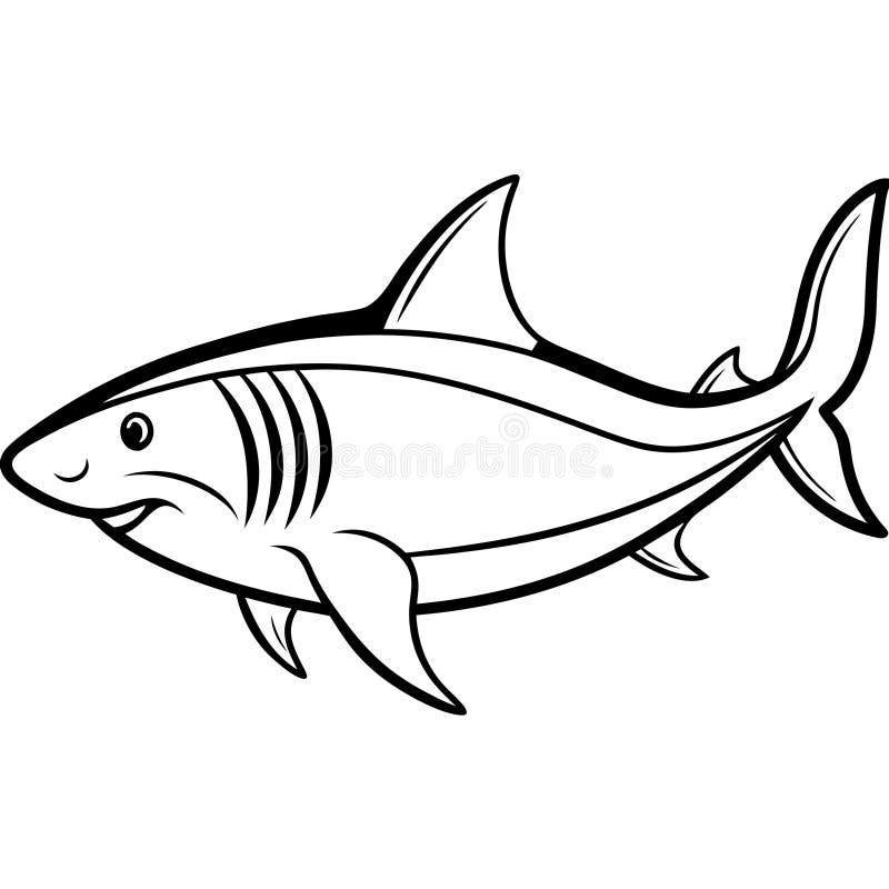 Dusky Shark Fish Runs Icon Vector Stock Vector - Illustration of ...
