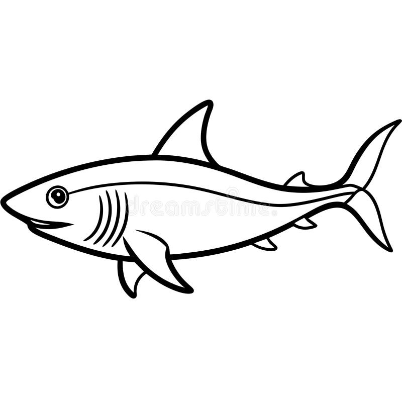 Dusky Shark Fish Walks Icon Vector Stock Vector - Illustration of ...