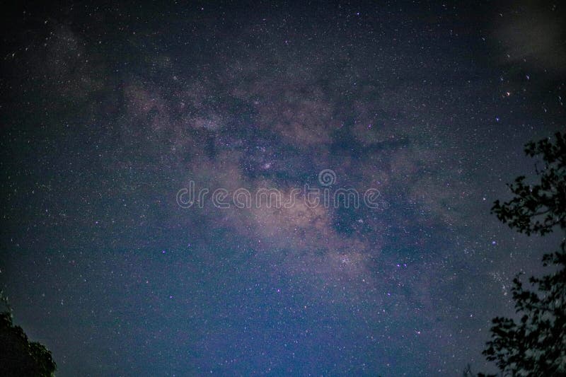 Dusky Stars Milkyway Captured Horizontal Stock Photo - Image of ...