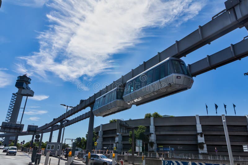 Aerial Train in Dusseldorf Airport Editorial Photo - Image of airports ...