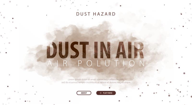 Dust in Air. Dust Hazard. Polluted Air. Vector Illustration. Stock ...