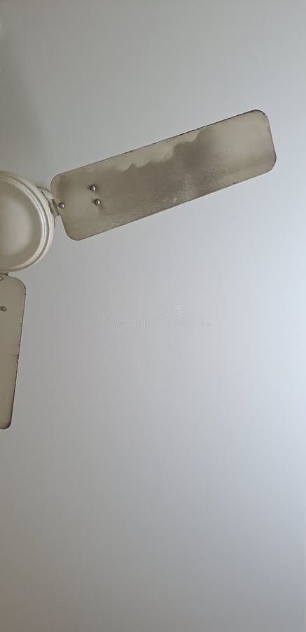 Dust on the Blade of a White Ceiling Fan Stock Photo - Image of concept ...