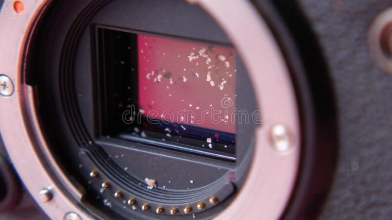 Dust in a Camera Sensor Close Up . Stock Footage - Video of lens ...