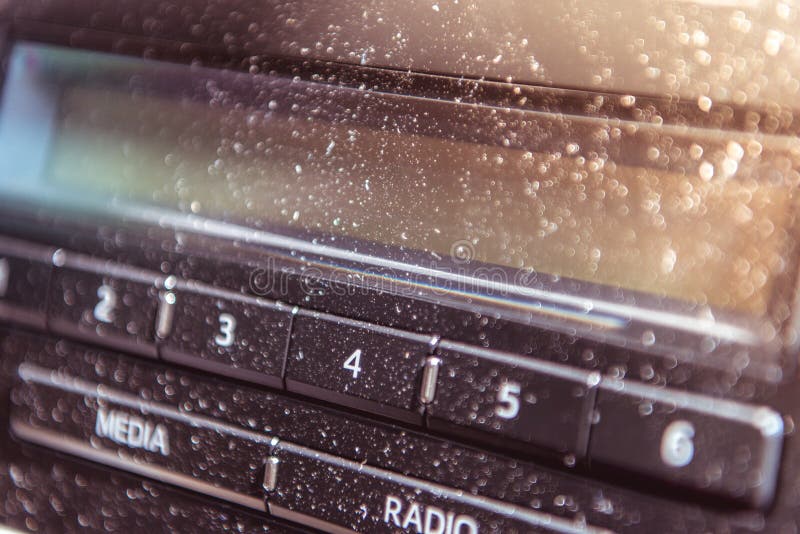 Dust in the Car Near Radio Panel Area. Stock Photo - Image of clean ...