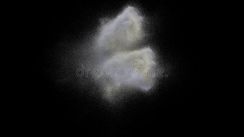 Explosion of Millions of Black Particles, Dust Particles, Gray Smoke ...