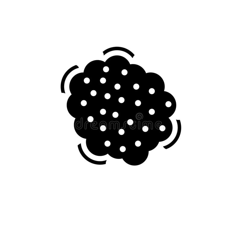 Dust Cloud, Pollution, Allergen Particles Solid Flat Vector Icon ...