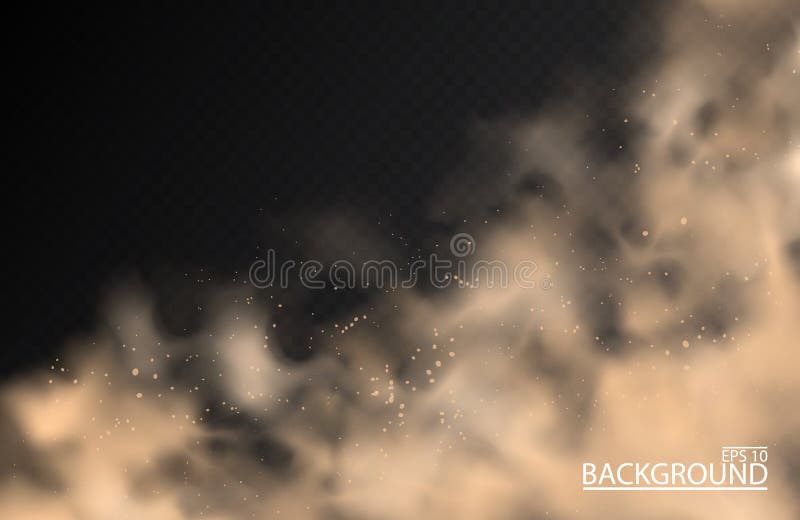 Dust, Cloud of Sand, Powder Spray, Smog on Transparent Background ...