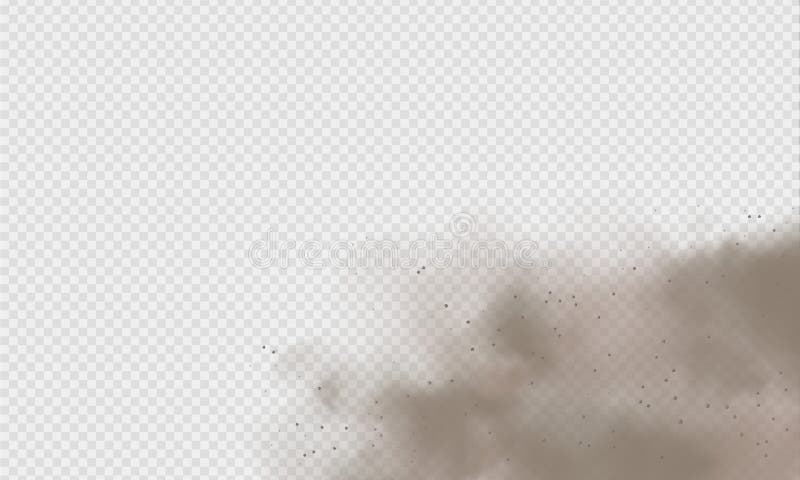 Dust Cloud, Sand Storm, Powder Spray on Transparent Background. Desert ...
