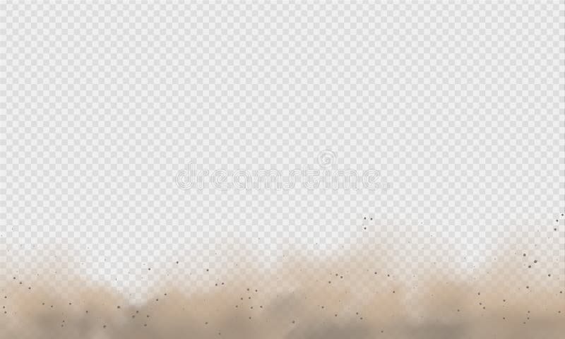 Dust Cloud, Sand Storm, Powder Spray on Transparent Background. Desert ...