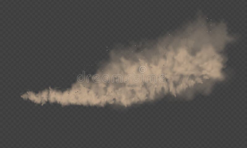 Dust Cloud, Sand Storm, Powder Spray on Transparent Background. Desert ...
