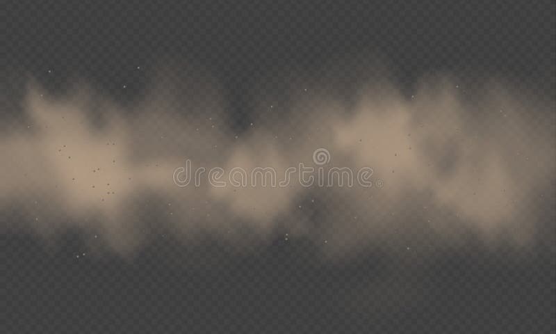 Dust Cloud, Sand Storm, Powder Spray on Transparent Background. Desert ...