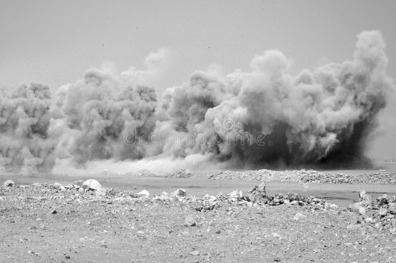 Dust Clouds of the Blasting Stock Photo - Image of chemistry, fume ...