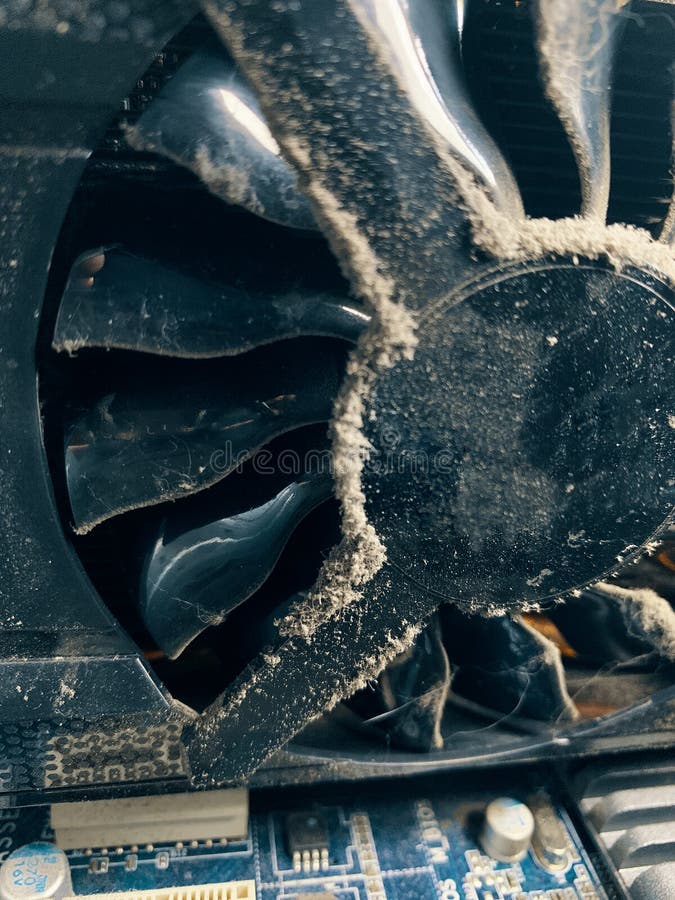 Dust in computer case. stock photo. Image of inside - 166334718