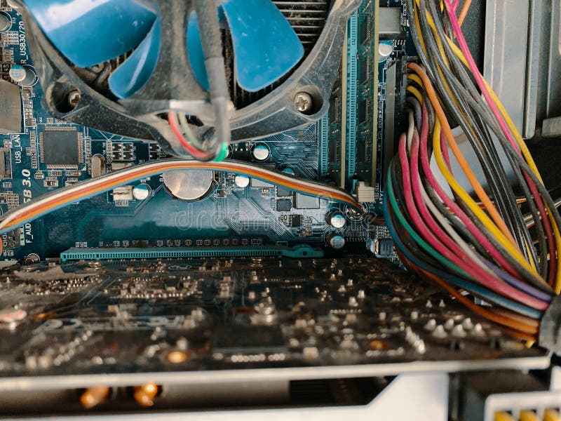 Dust in computer case. stock photo. Image of heat, digital - 165048788