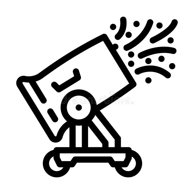 Dust Control Mining Line Icon Vector Illustration Stock Vector ...