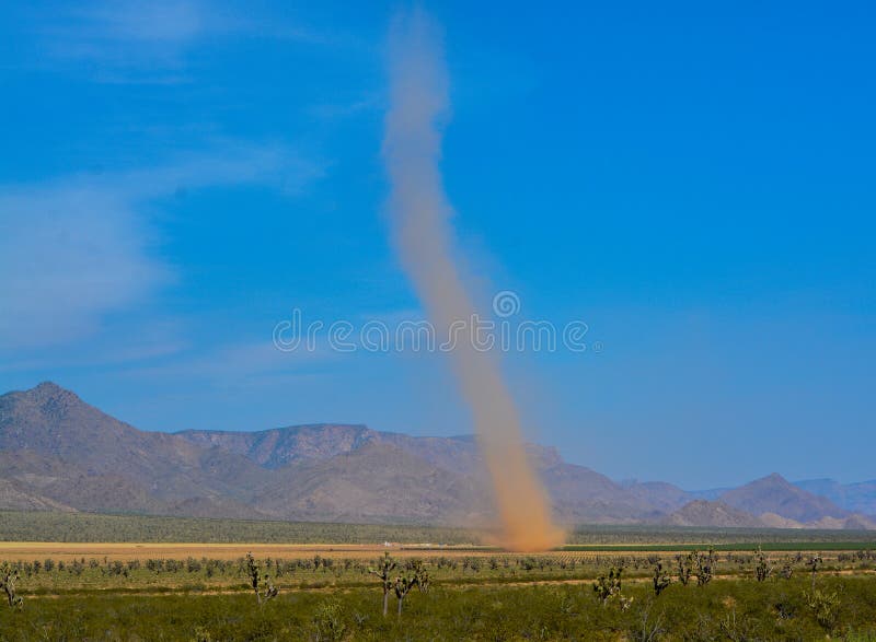 Dust Devil Whirlwind Formed In The Sonoran Desert Of Arizona. Stock ...