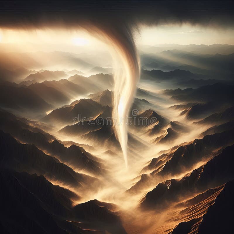 Dust Devil Wind Rotating Column of Air Visible As a Swirling Clo Stock ...