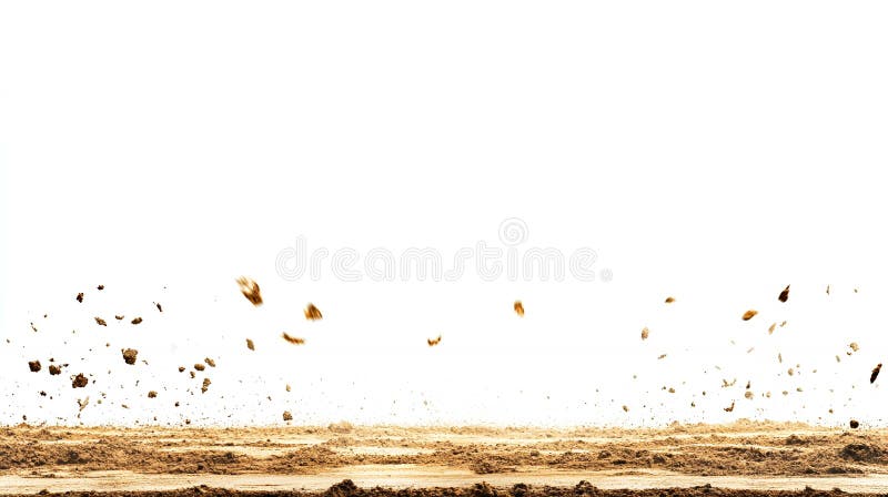 Dust and Dirt Fly in the Air Stock Illustration - Illustration of earth ...